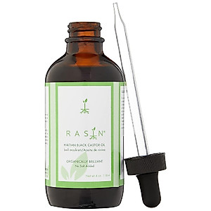 Rasin Castor Oil Organically Brilliant Haitian Black Castor Oil. (Original, 4 Fl Oz)