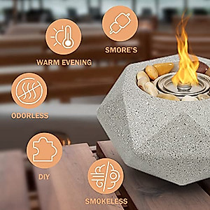 BPS Tabletop Fire Pit Portable Fireplace,Table Top Fire Bowl for Indoor and Outdoor