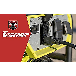 Southwire 65038901 14/3 25-Ft. Generator Power Cord; Black