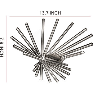 PENGKE Fruit Bowl,Stainless Steel Rotation Fruit Basket for Kitchen Counter,Fruit Stand Creative Home Decor Bread Vegetable Storage Organizer,Silver