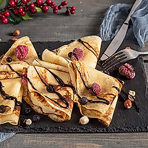 Moss & Stone Electric Crepe Maker With Auto Power Off, Portable Crepe Maker & Non-Stick Dipping Plate, ON/OFF Switch, Nonstick Coating & Automatic Temperature Control, Pan APO