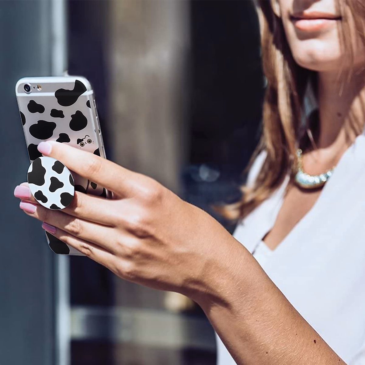 Cow Print Sticker Black Vinyl Removable Cow Pattern Decal for Bedroom Wall Nursery Classroom Decor (340PCS)