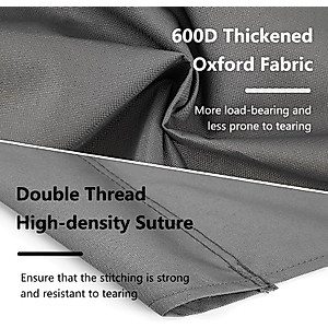 Titoy Swing Seat Replacement Swing Covers for Outdoor Patio Swing 3 Seater 600D Upgraded Thicken Oxford Waterproof Fabric Porch Swing Chair Cushion Covers (Khaki)