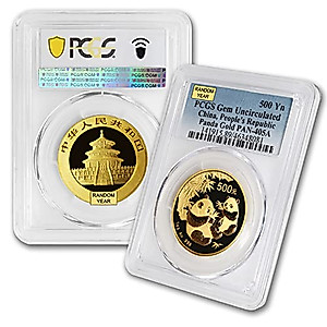 1982-2015 (Random Year) 1 oz Chinese Panda Gold Bullion Coin Gem Uncirculated 24K 100/500 Yuan GEMUNC PCGS