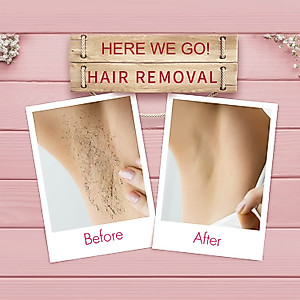 Auperwel Painless Hard Wax Beans for Hair Removal, 10.5oz Upgraded Formula for Face, Eyebrow, Brazilian Bikini with 10 Applicators (3 Rose)