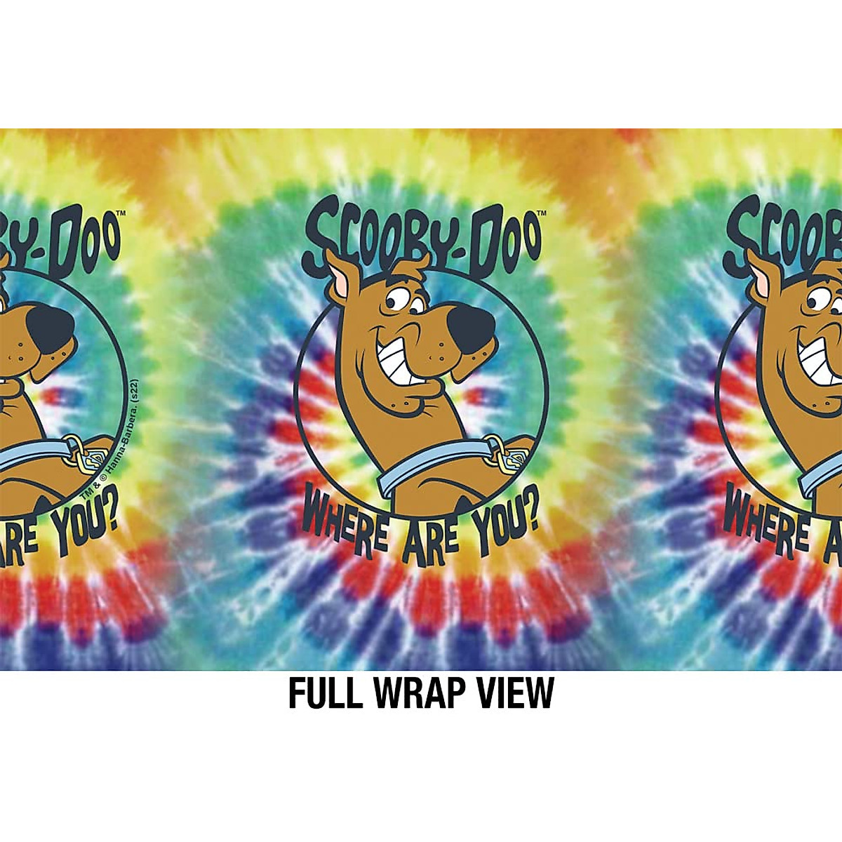 Scooby Doo! OFFICIAL Tie Dye 18 oz Insulated Water Bottle, Leak Resistant, Vacuum Insulated Stainless Steel with 2-in-1 Loop Cap