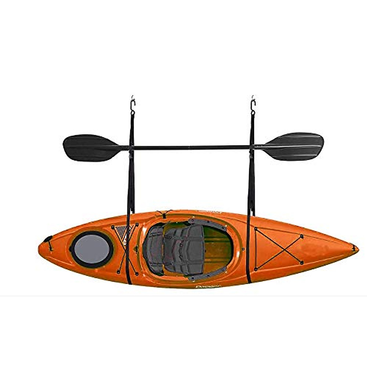 JD104 Wall Hangers 100IBS Capacity Kayak Storage for Paddle Board,Surfbard,Longboards Indoor Kayak Storage Straps System for Garage or Shed,Black