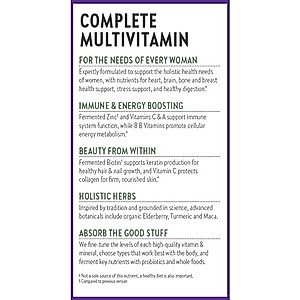 New Chapter Women's Multivitamin for Immune, Beauty + Energy Support with 20+ Nutrients -- Every Woman's One Daily, Gentle on the Stomach, 96 Count
