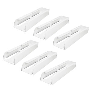 Storage Theory Food Pouch Slider Organizer for Kitchen Pantry, Cabinet and Refrigerator - Peel and Stick Storage for Applesauce, Yogurt, Baby Food Pouches - 6 pk