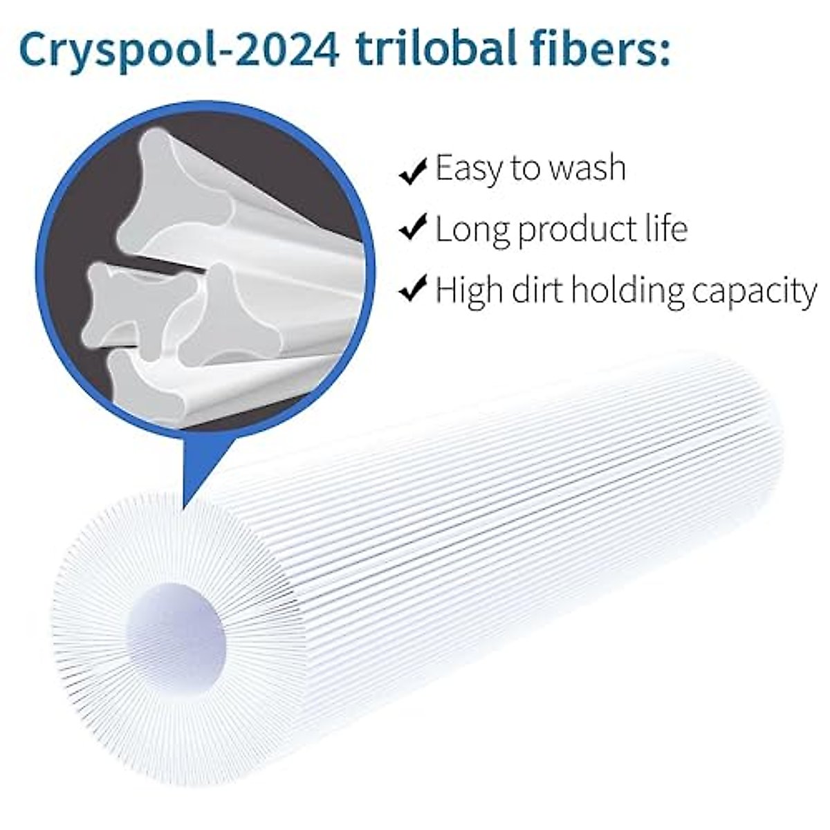 Cryspool Pool Filter Compatible with CX2020RE, PWWPC200,Pro Clean 200,817-0200P,CX1900RE，C-8420, FC-1211, 200sq.ft, 1 Pack