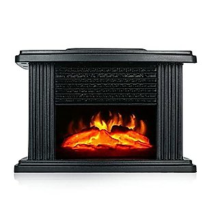 1000W Electric Fireplace Indoor Fireplace Mini Electric Fireplace Portable Heater Burner Warmer Winter Warmer Fan Stove 3D Flame Stove Log Burner Lightweight
