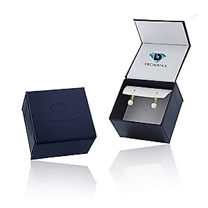 10K Yellow Gold 6mm Round Opal Martini Leverback Earring