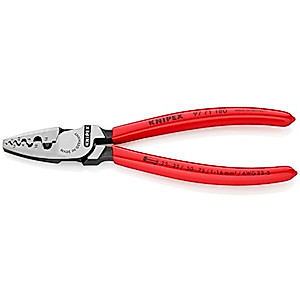 Knipex 97 71 180 Crimping Pliers for end sleeves 0,25-2,5mm with soft handle VDE-tested