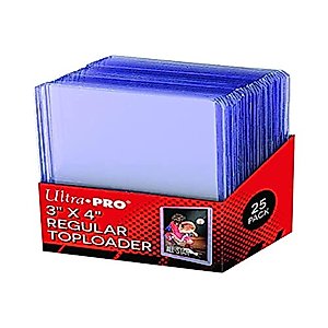 Ultra Pro 3" X 4" Clear Regular Toploader 25ct Top Loaders for Cards Baseball Card Protectors Hard Plastic Hard Card Sleeves Toploader Card Protectors Card Top Loaders