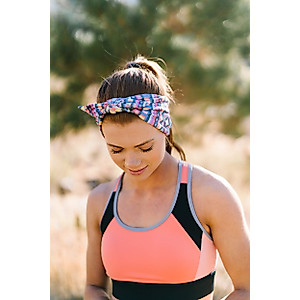Maven Thread Workout Headbands for Women, 4 inch Thick Non Slip Sweatbands for Women - 2pk - Fashionable & Functional, No-Mess Sweatband, Cute Designs, Style for Any Wear, Comfort & Quality Combined