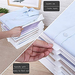 SXYLOB Clothes Organizer Tray 10 layer, T Shirt Clothing Folding Storage Shelf Rack Wardrobe Closet Divide Partition Stacking Board (NO.A3)