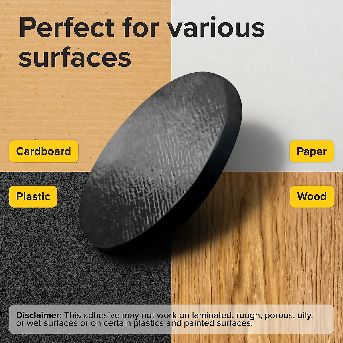 Adhesive Magnets for Crafts - 100 PCs Flexible Round Magnets with Adhesive Backing - Small Sticky Magnets - Magnetic Dots with Adhesive Back are Alternative to Magnetic Tape, Stickers and Strip