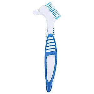 Ipetboom Mini Brush Denture Cleaning Brush Double Sided Denture Toothbrush Deep Clean Brush Small Cleaning Brush Detail Cleaning Scrub Brush False Teeth Cleaning Tool Blue Cleaning Brushes