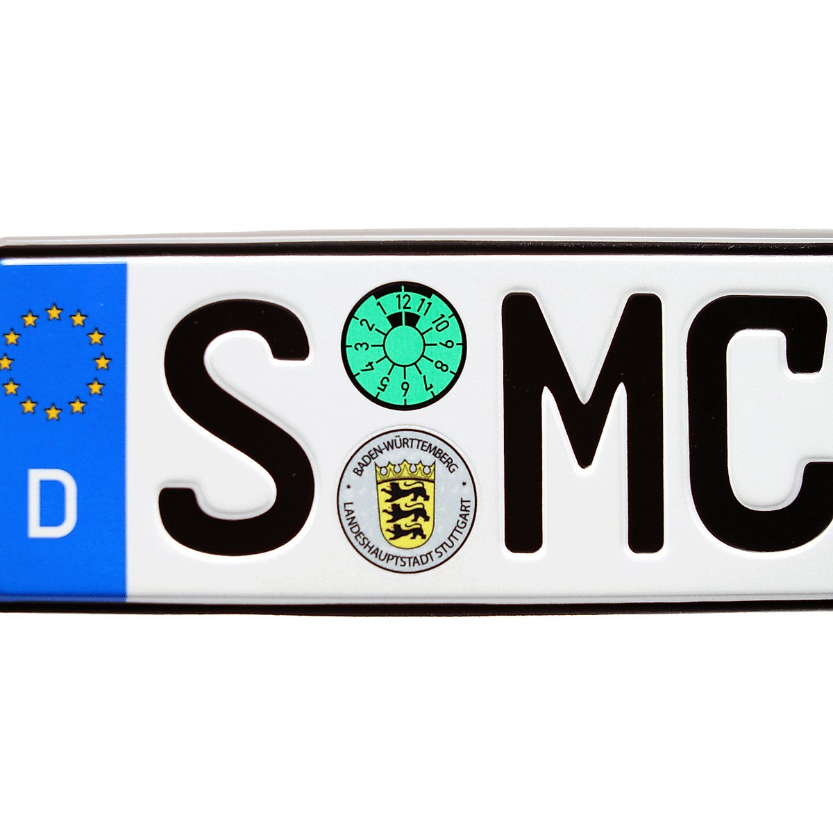 Stuttgart German Euro Plate with Seals - Random Characters