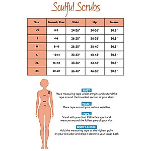 SOULFUL SCRUBS for Women 6 Pocket, Cargo Pant - Stylish Medical Scrub Pant with Midrise Fit for Woman 3500 Caroline- Medium Black - Medium,Black