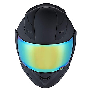 1Storm Motorcycle Bike Full Face Helmet Mechanic + Motorcycle Bluetooth Headset: Matt Black
