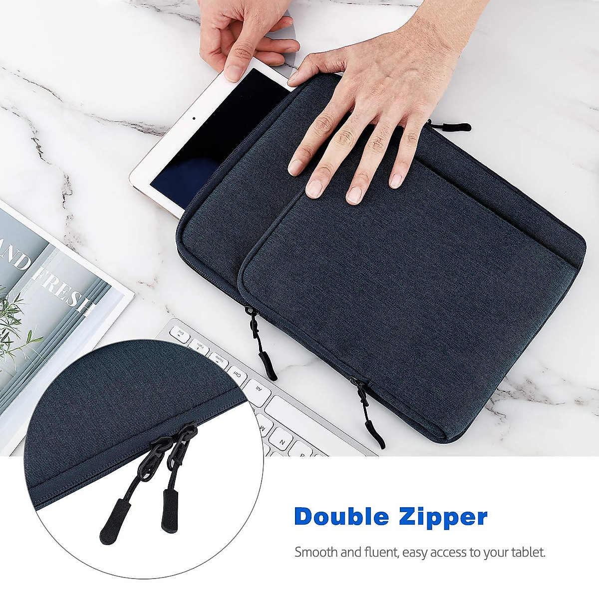 Dadanism 13 Inch Tablet Sleeve Shoulder Bag Carrying Case for iPad Pro 13" M4 2024, iPad Air 13" 2024, iPad Pro 12.9" M2, Galaxy Tab S10+ Plus/S9 FE+/S9+ Plus 12.4", reMarkable Paper Pro 11.8", Indigo