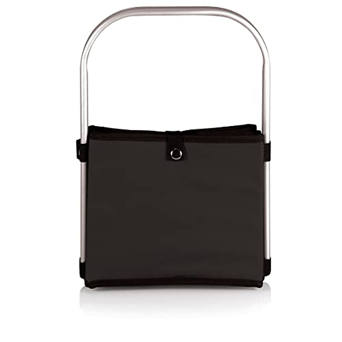 ONIVA - a Picnic Time brand Urban Basket Collapsible Tote, Utility Tote Bag, Folding Reusable Grocery Bag with Handle, (Black)