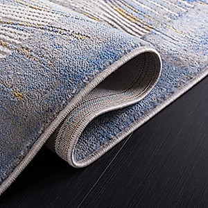 Safavieh Palma Collection 4'5" x 6'5" Beige/Blue PAM316A Modern Contemporary Abstract Non-Shedding Area Rug