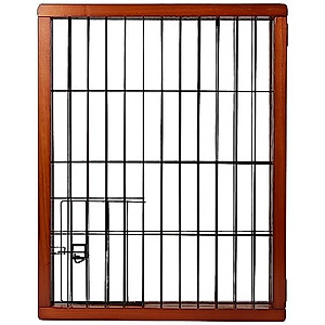 Carlson Pet Products Design Paw Extra Tall 62-Inch Super Wide 3 Panel Premium Wooden Pet Gate,Brown