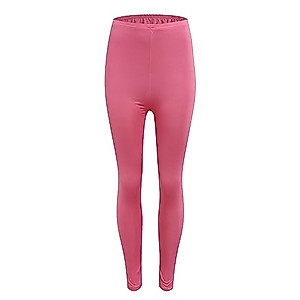 Leggings for Women Stretchy Thermal Leggings Fleece Lined Leggings Butt Lifting Workout Tights Winter Thick Yoga Trousers Hot Pink