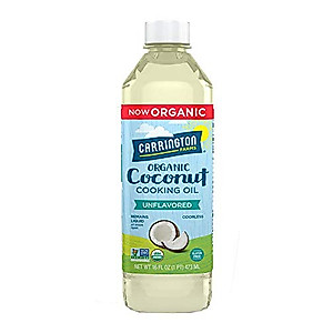 Carrington Farms Gluten & Hexane free, NON-GMO, No Hydrogenated and Trans Fats in a BPA free bottle, Liquid Coconut Cooking oil, Unflavored, 16 Fl Oz