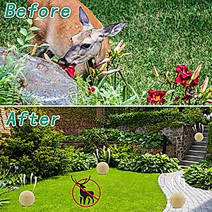 Deer Repellent, 12Pack Natural Deer Stopper Repellent, Rabbit Repellent Powerful Deer Deterrent for Outdoor Garden Plant Tree Yard, Safe for Deer and Plants