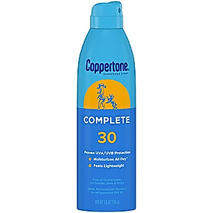 Coppertone Complete Sunscreen Spray, SPF 30 Spray Sunscreen, 5.5 Oz
