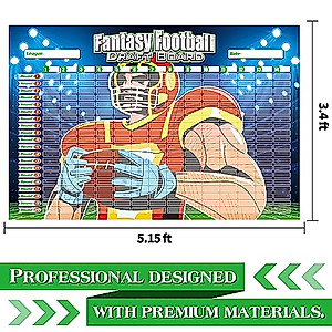 Fantasy Football Draft Board 2023-2024 Kit Extra Large Set with More 600+ Player Labels Premium Color Edition[12 Teams 20 Rounds]
