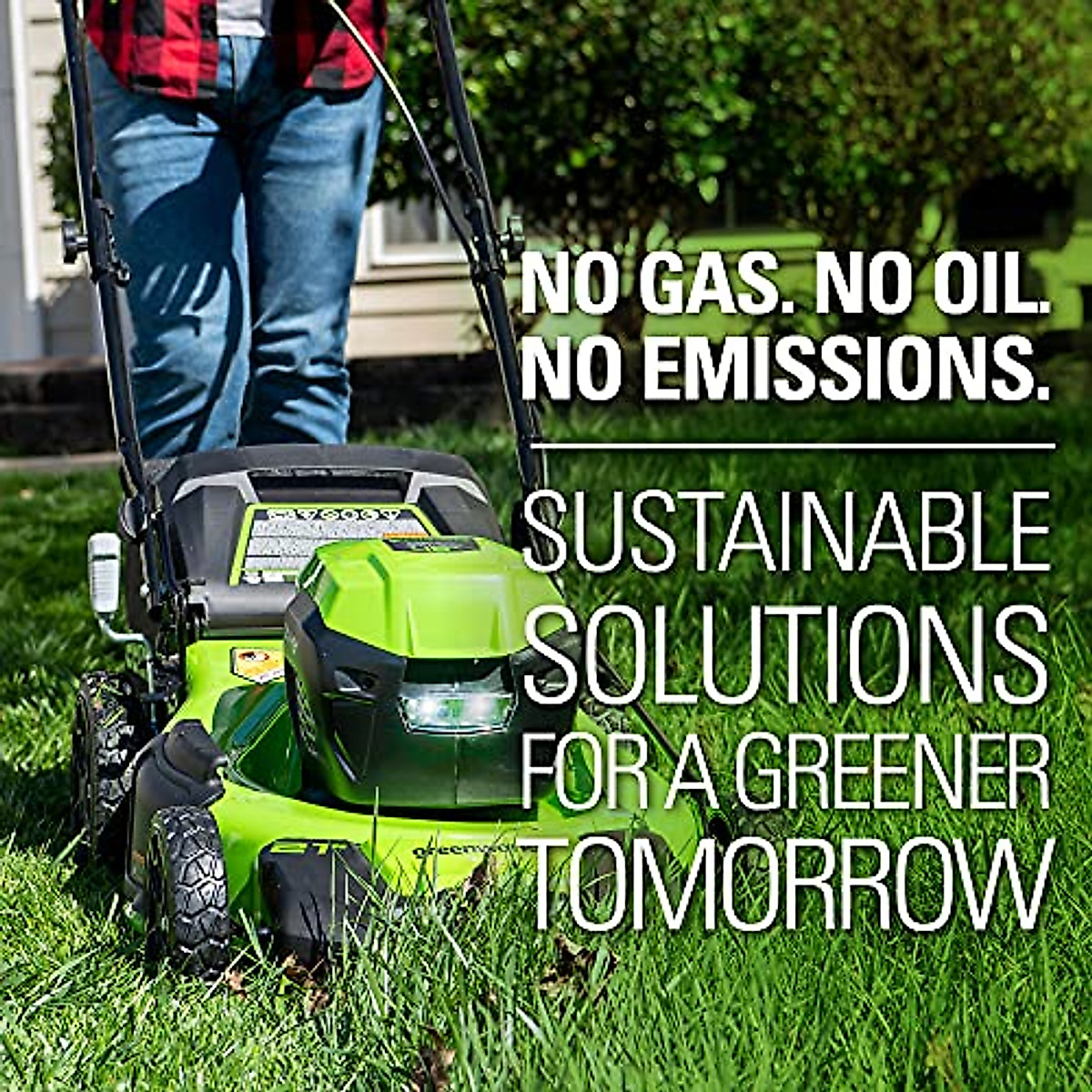 Greenworks 2 x 24V (48V) 21" Brushless Cordless Self-Propelled Lawn Mower, (2) 5.0Ah USB Batteries (USB Hub) and Dual Port Rapid Charger Included
