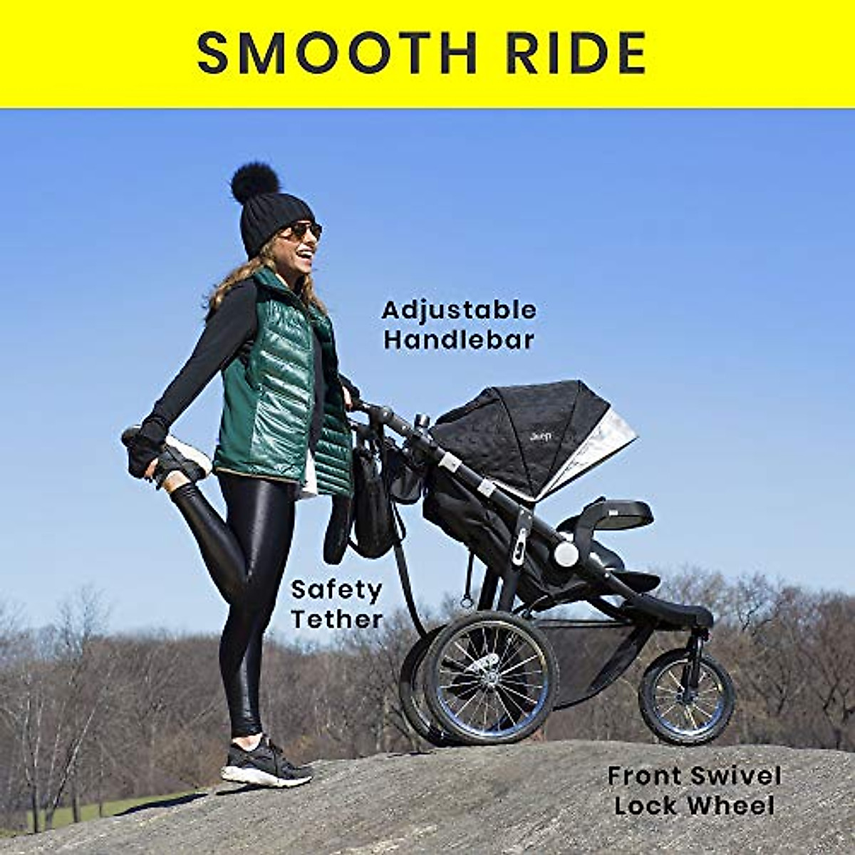 Jeep Cross-Country Sport Plus Jogging Stroller by Delta Children, Charcoal Galaxy