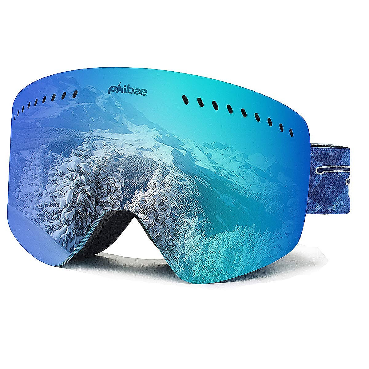 PHIBEE Unisex Snow Ski Goggles Frameless 100% UV Protection Snowboard Goggles for Men Women Youth 177ABL