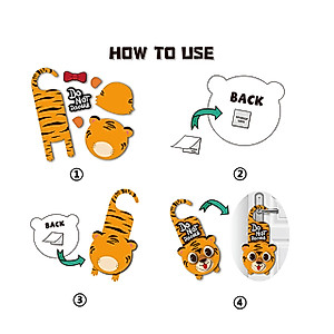 ED-Lumos 10Pcs DIY Door Hanger Signs Do Not Disturb 3D 5 Animals Design for Kids Children Bedroom Door Decoration Gifts