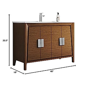 Fine Fixtures Imperial Collection 48" Single Bathroom Vanity Cabinet Set, Wheat