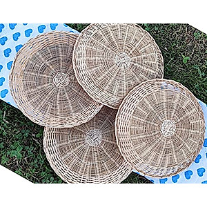 CTRL A TAB Handmade Bamboo Paper Plate Holder For Home Party Daily Dinning Picnic Wall Decorate
