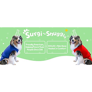 SurgiSnuggly Veterinary Invented Dog Surgical Recovery Suit for Female or Male Dogs,Spay, Neuter Onesie, The Original Surgical Recovery Bodysuit for After Surgery Small, Medium, Large Dogs LL BB EC