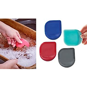 Cast Iron Scraper Tool Kitchen Plastic Cleaning Food Pan Pot Bowl Dish Griddle Grill Exultimate