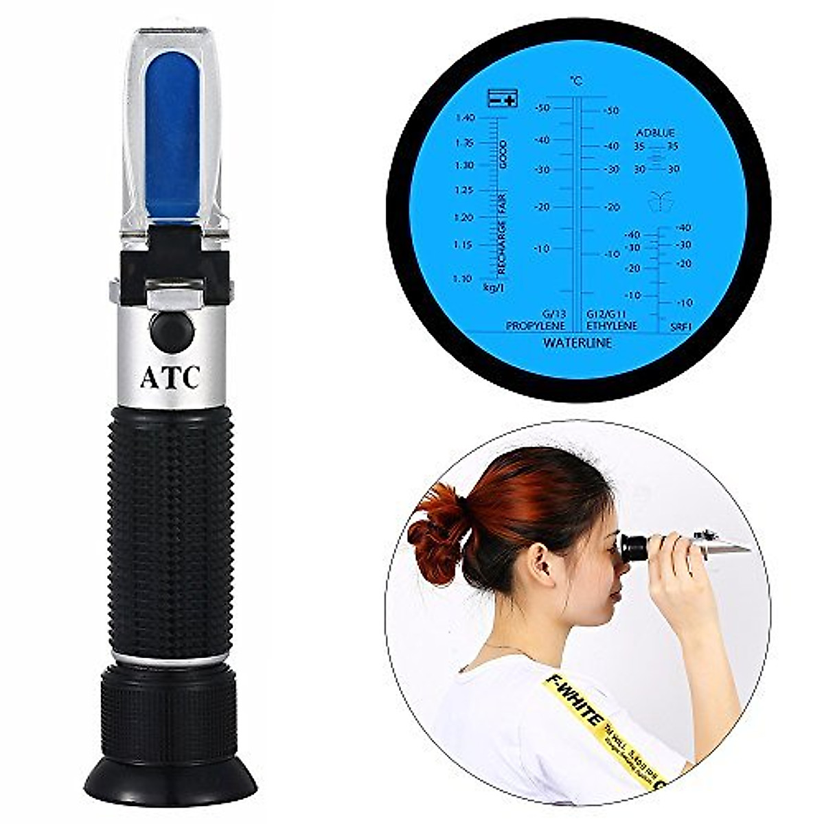 【The Best Deal】OriGlam 4-in-1 Car Adblue Urea Refractometer Battery Fluid Ethylene Propylene Glycol ATC