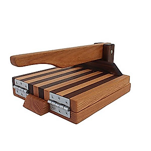 Central Coast Woodworks Hardwood Tortilla Press - Oak & Walnut - 10 inch