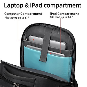 DUSLANG Travel Laptop Backpack Business Work Anti Theft Slim Durable Colleague Backpack with USB Charging Port Fits 17/ 15.6/ 14 / 13 Inch Laptop Bookbag for Boys Girls Man Woman