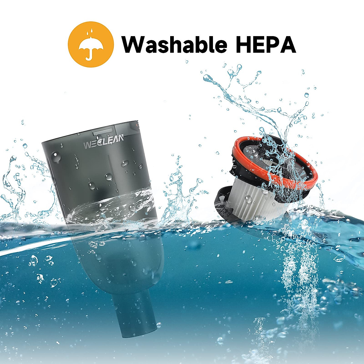 WECLEAN V3 Cordless Vacuum Cleaner, 8000pa, Up to 17 Minutes Runtime, 200w Powerful Suction Vac 3 in 1 Stick Vacuum Cleaner for Carpet Sweeper for Hard Floor & Pet, Black