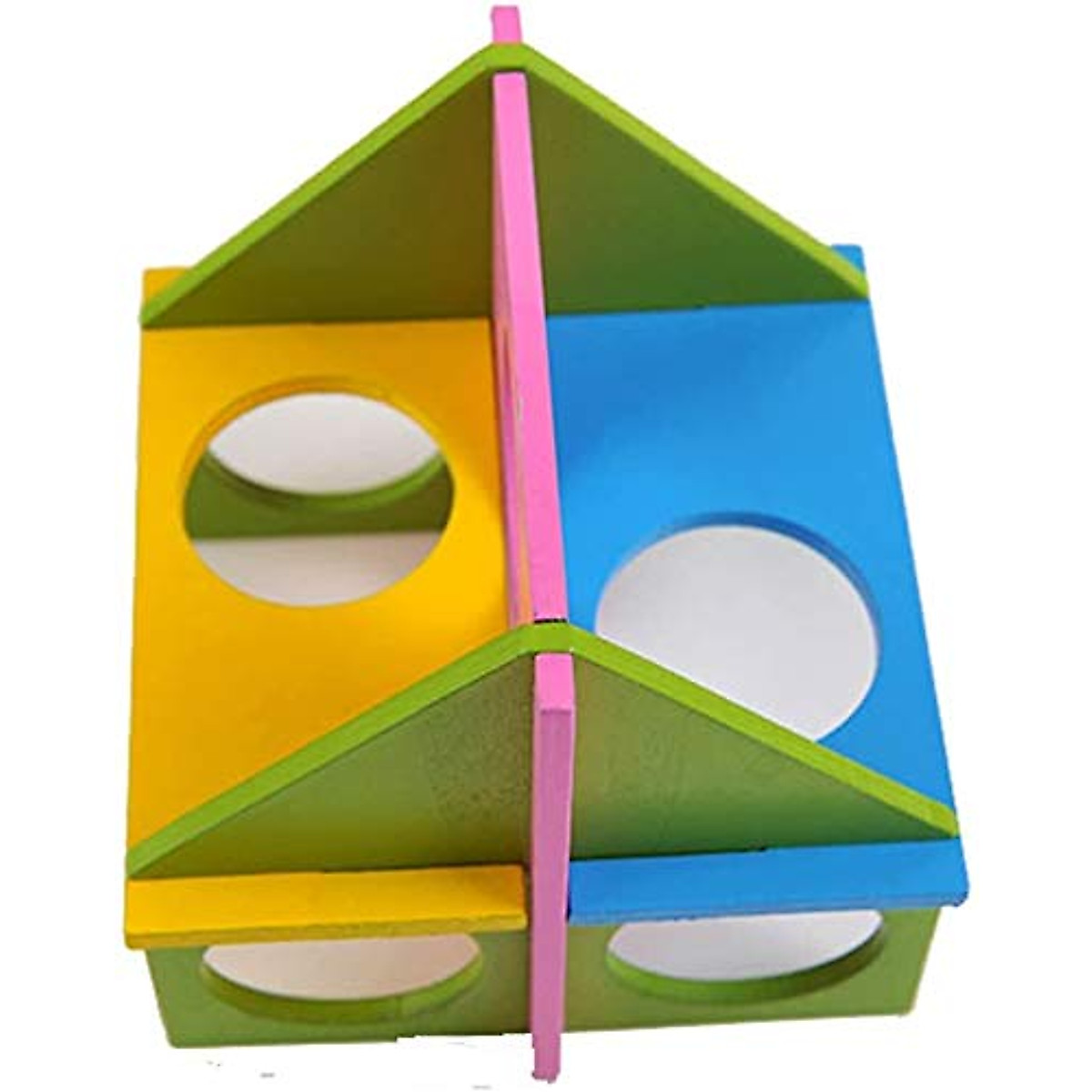 Litewoo Hamster Wooden Tunnel Toy Exercise House Funny Seesaw Hideaway Grinding Teeth for Small Pets Chinchilla Gerbil Rat Mouse Guinea Pig Intelligence Toy