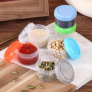 Condiment Containers with Lids Reusable Leakproof Salad Dressing Containers Small Food Storage Cups Leakproof Dipping Sauce Cup Leakproof Dipping Sauce Cup Stackable Salad Dressing Containers