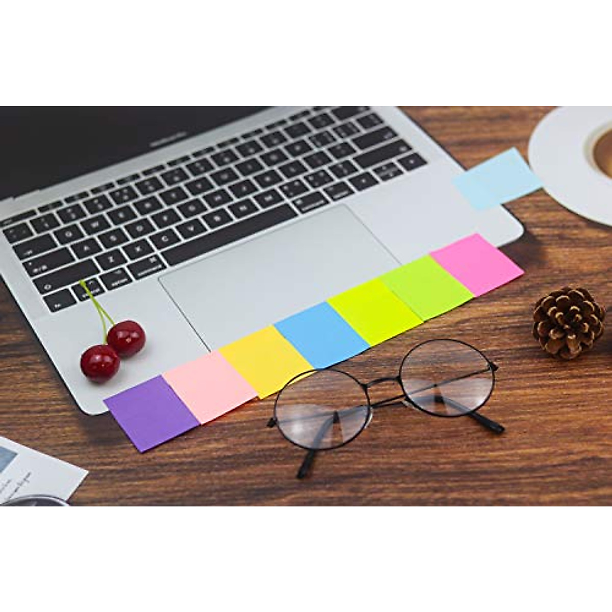 (24 Pack) Sticky Notes 1.5x2 in , 8 Colors Post Self Sticky Notes Pad Its , Bright Post Stickies Colorful Sticky Notes for Office, Home, School, Meeting, 75 Sheets/pad