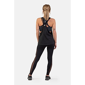 NEBBIA Sleeveless Loose Cross Back Feeling Good Tank Top 419 Black